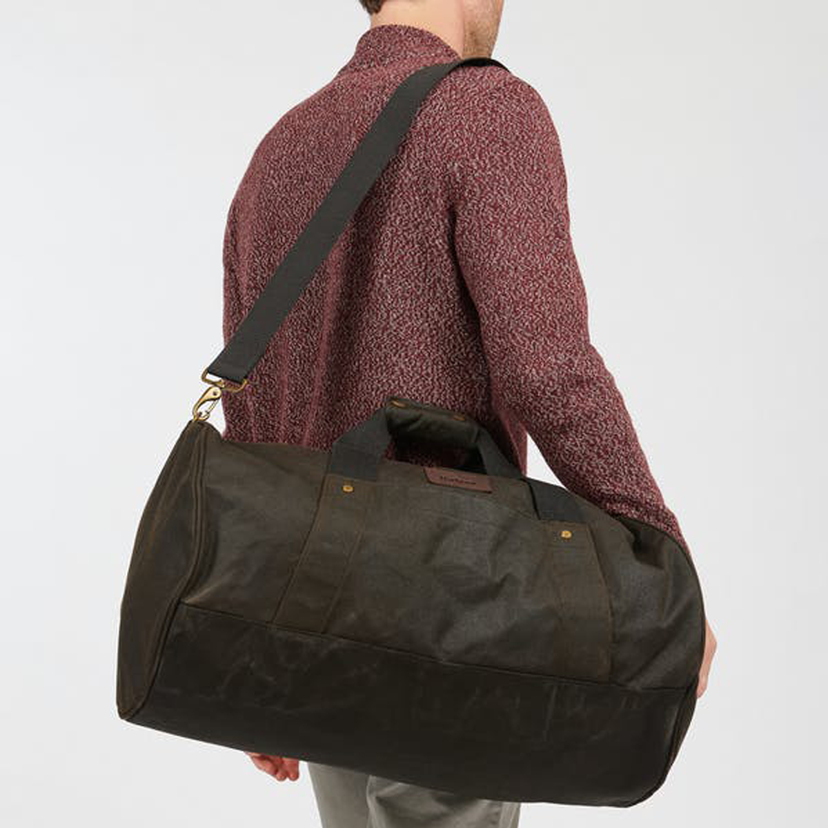 Barbour Explorer Wax Duffle Bag - Olive - Carl Russell and Co