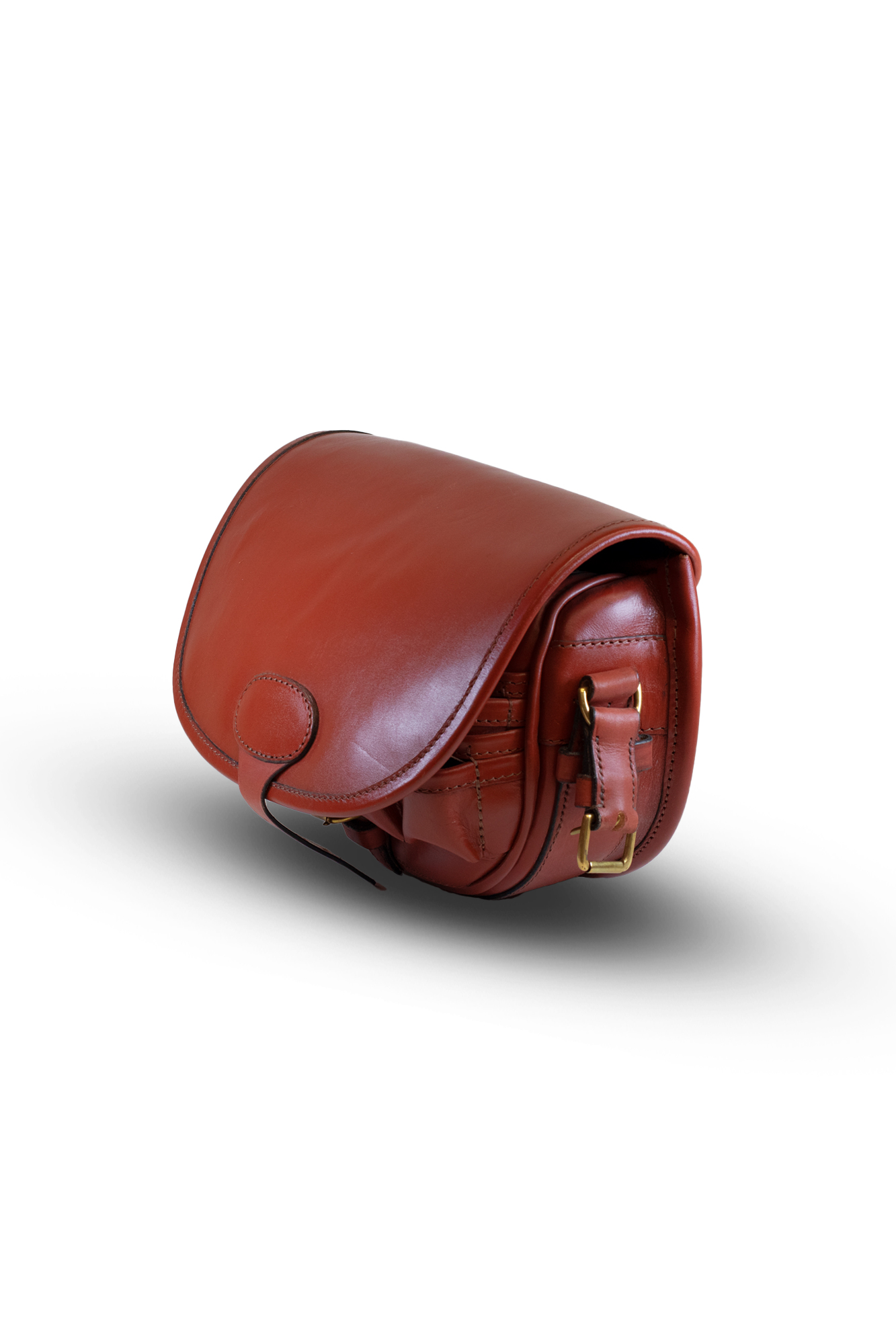 Best Leather Loaders Cartridge Bag (150) - Brick Red - Carl Russell and Co