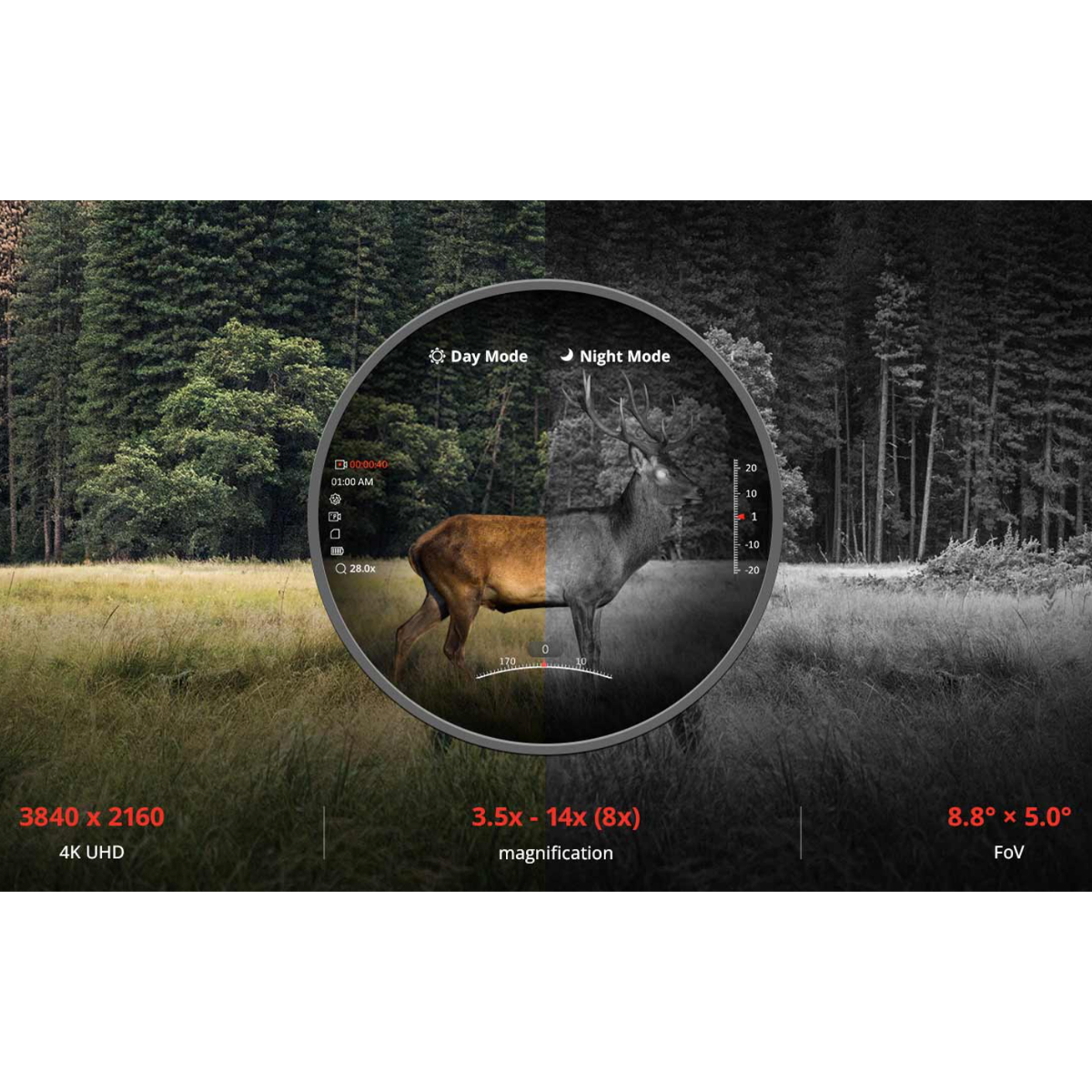 HIK Micro Alpex HD LRF 4K Digital Riflescope (A50EL) - Carl Russell and Co